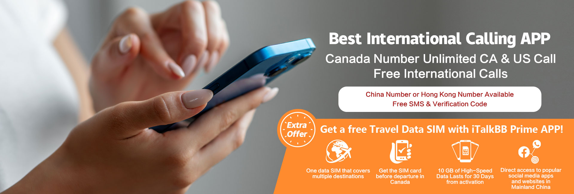 iTalkBB Prime APP| International Calls| Canada & U.S. Unlimited Calls